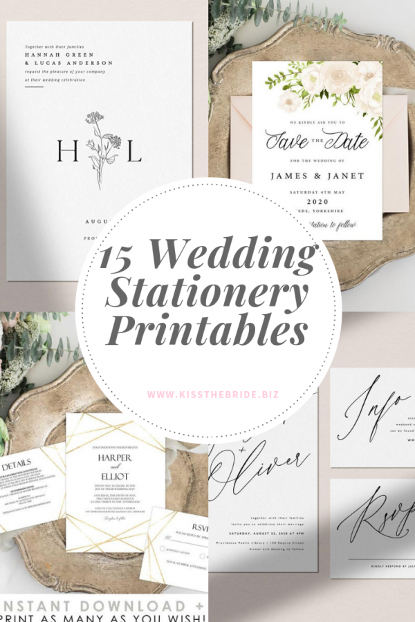 10 wedding stationery printables that will save you money. ~ KISS THE ...