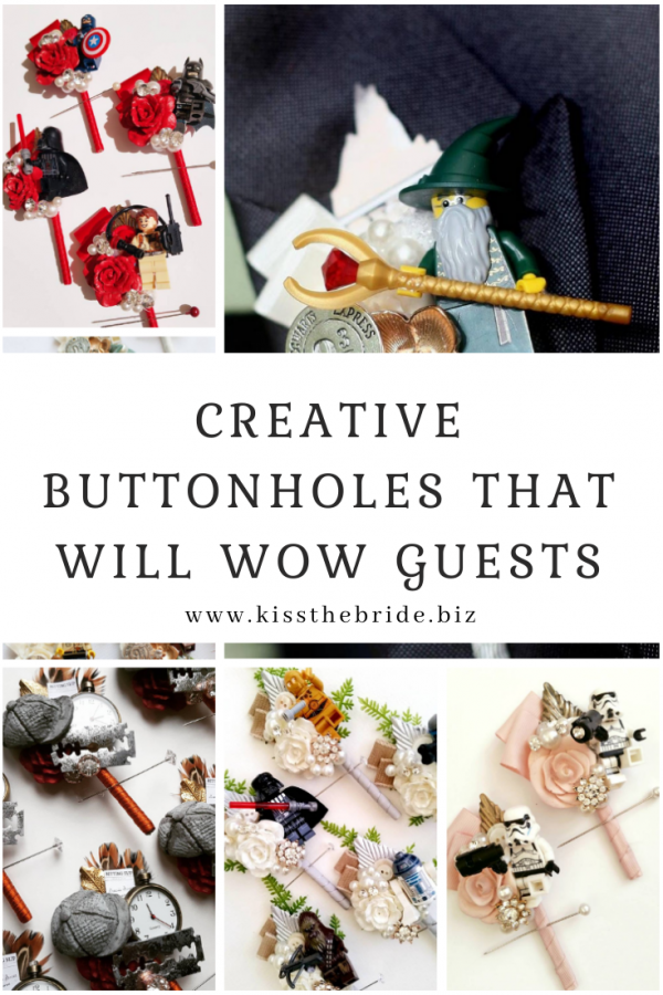 12 Alternative Wedding Button hole ideas ~ KISS THE BRIDE MAGAZINE