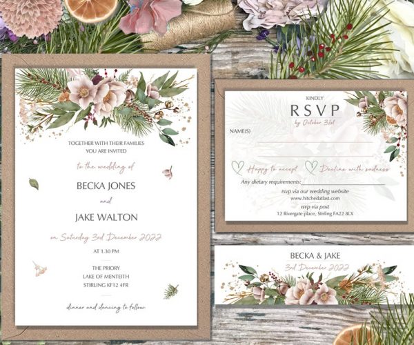 Winter wedding invites to really impress ~ KISS THE BRIDE MAGAZINE