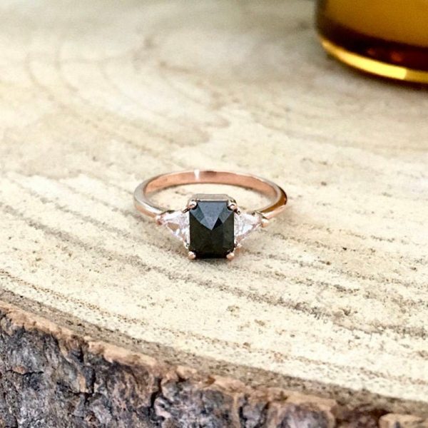 17 Black Diamond Engagement Rings we love ~ KISS THE BRIDE MAGAZINE