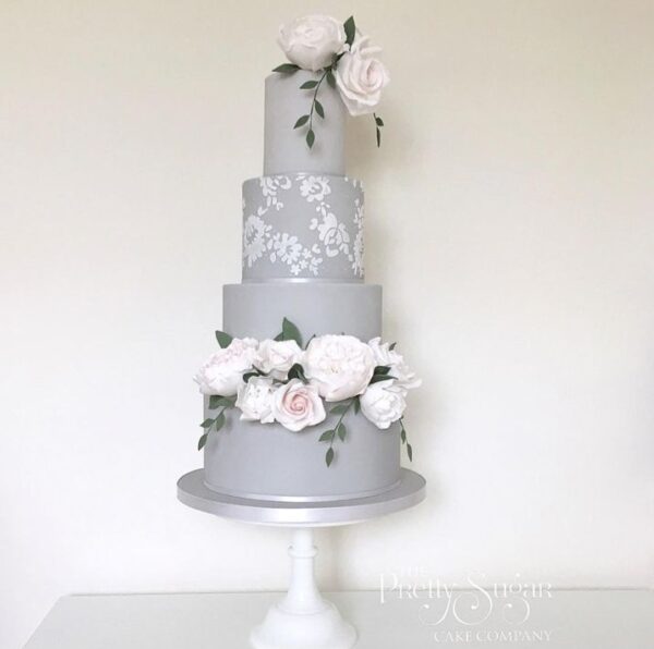 19 Elegant Grey Wedding Cakes ~ KISS THE BRIDE MAGAZINE